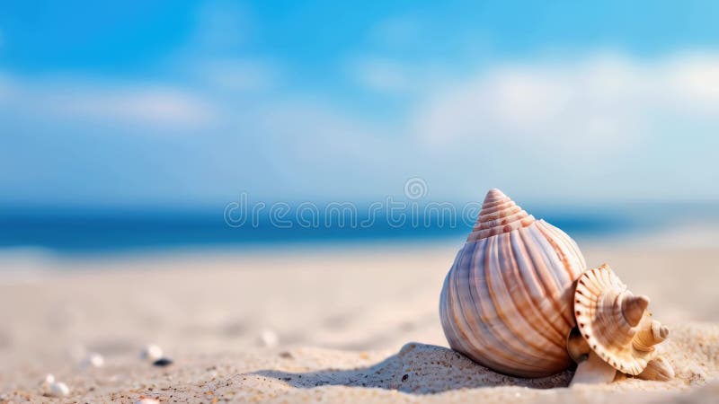 A Large Shell is Laying on the Sand on a Beach Stock Footage - Video of ...