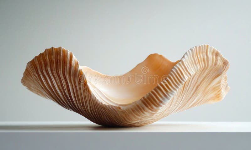 A Large Shell Shaped Object is on a White Surface Stock Illustration ...