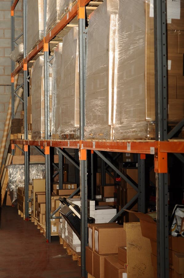 Large Shelves at a Storage Facility Stock Image - Image of factory ...