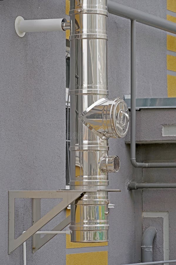 Large shiny metal pipe stock image. Image of engineering - 198845645