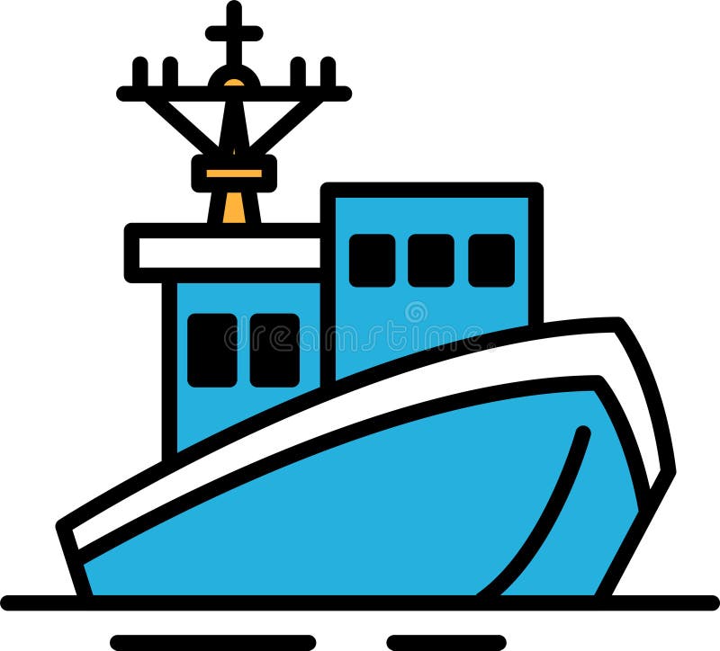 Large Ship with a Black Hull and a White Top Stock Vector ...