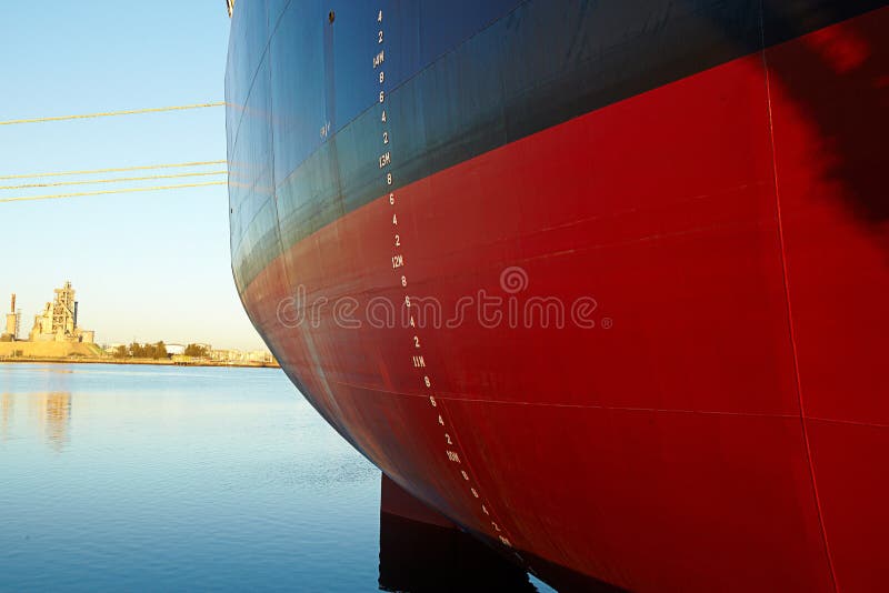 Large ship in dock stock image. Image of sunrise, ocean - 95120023