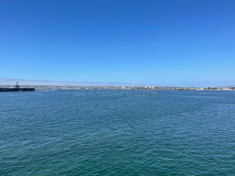 Large Ship is Navigating through a Picturesque Bay Stock Image - Image ...