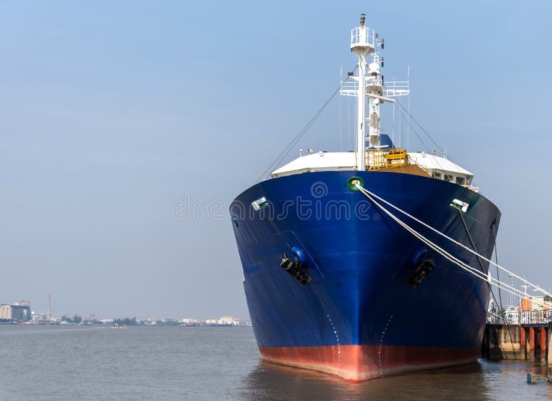 Large Ships Docked in the Harbor Stock Photo - Image of bulk, maritime ...