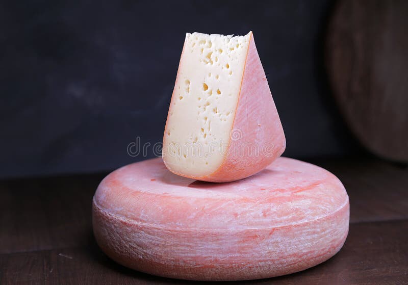 Sliced Semi-solid Milk Cheese on the Table Stock Image - Image of ...