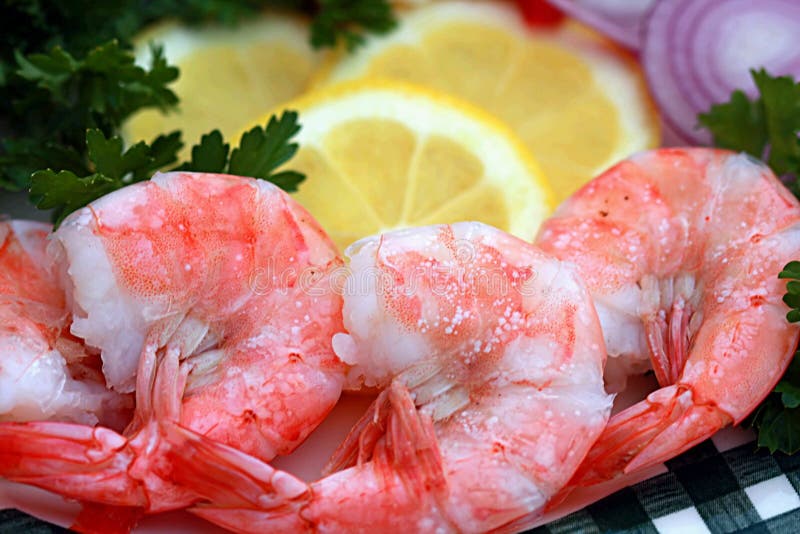 Big Boiled Shrimps Close Up Stock Image - Image of fresh, organic ...