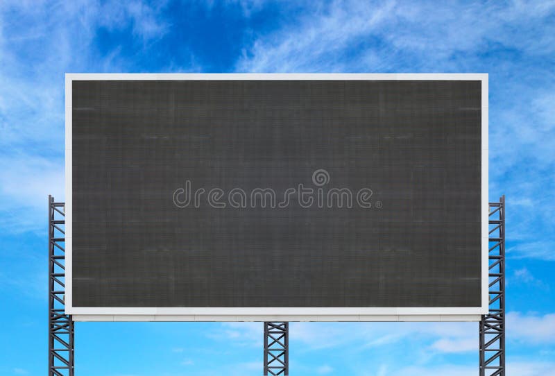 Large Sign Board with Blue Sky Stock Image - Image of blue, competition ...