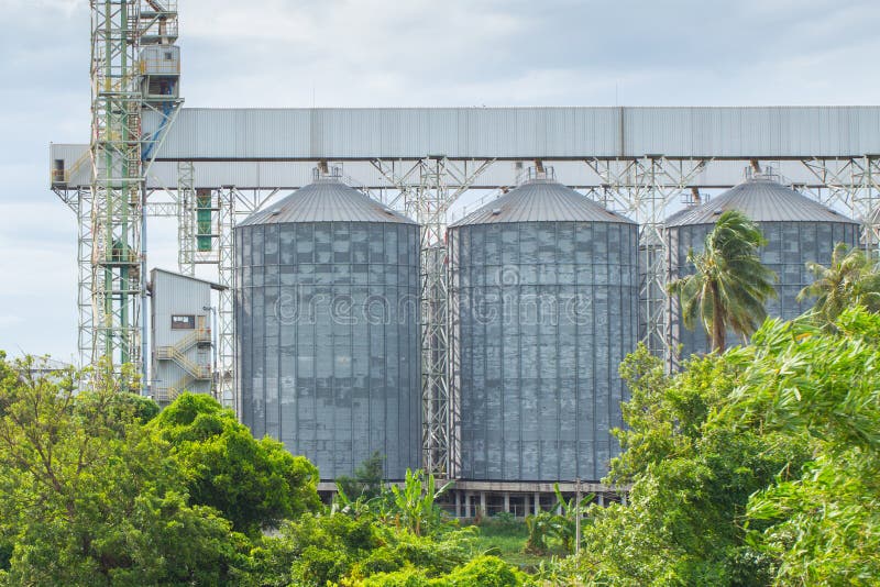 Large silo. stock photo. Image of processing, factory - 84755788