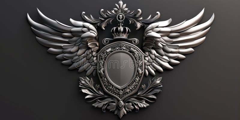 A Large Silver Mirror with a Crown on Top. Perfect for Luxury and Royal ...