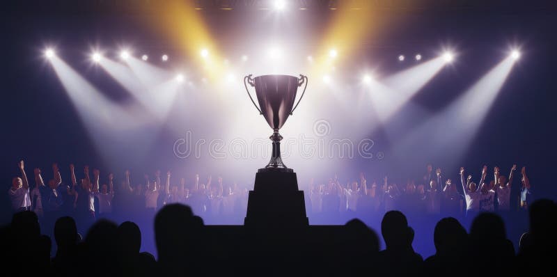 Silver Trophy Stadium Spotlight Stock Photos - Free & Royalty-Free ...