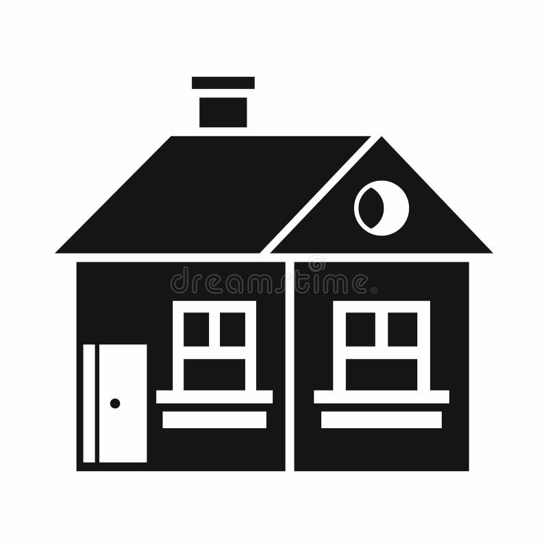 Large Single-storey House Icon, Simple Style Stock Vector ...