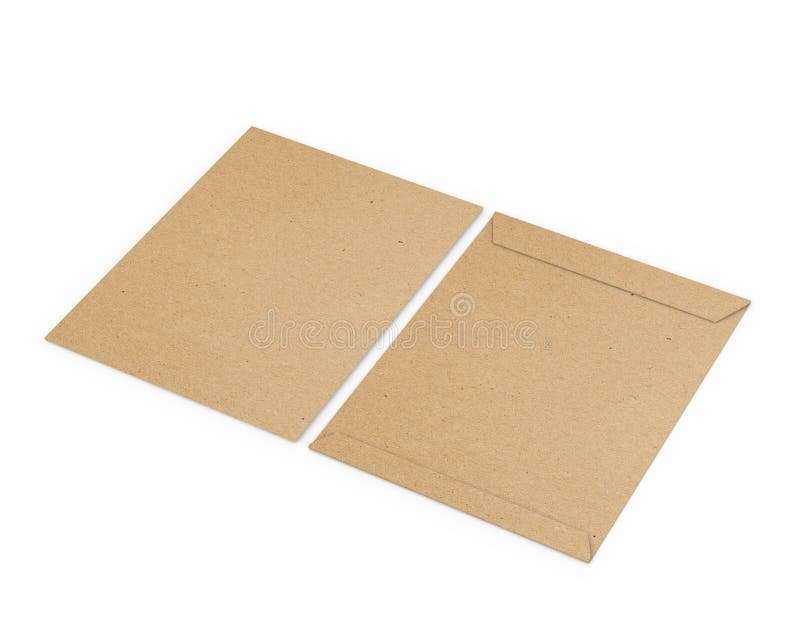 Large Size Kraft Envelope Mockup Template Stock Photo - Image of mail ...