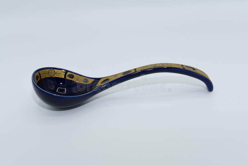 Ladle in Blue Color for Serving Meal Stock Image - Image of color ...