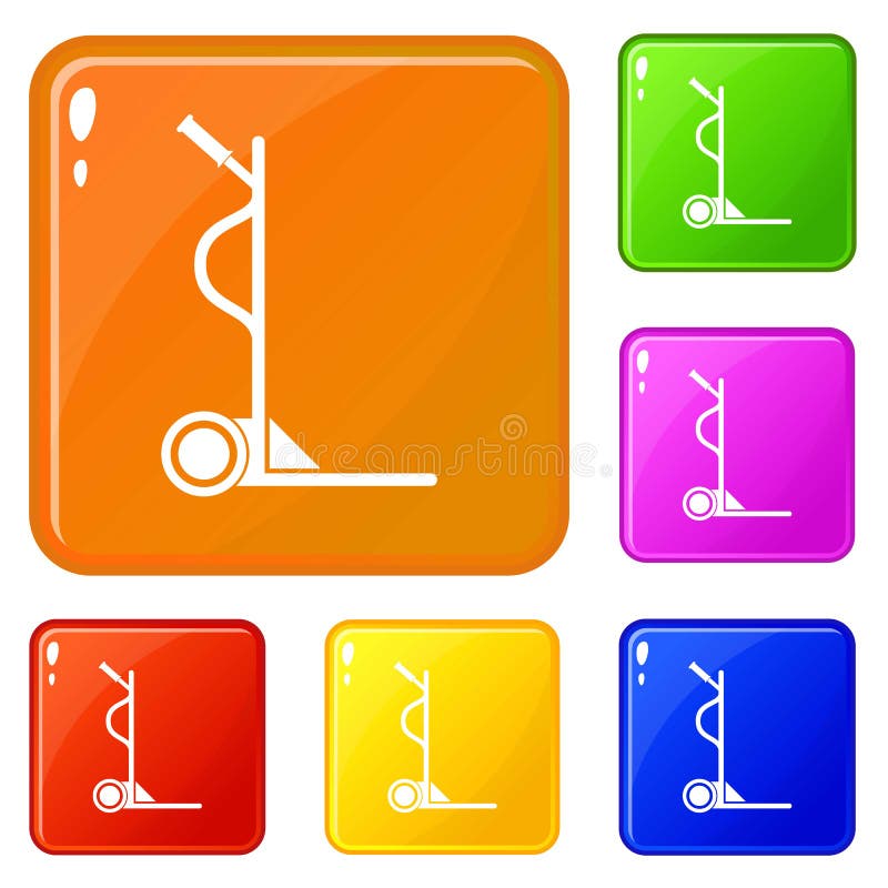 Large Size Trolley Icons Set Vector Color Stock Vector - Illustration ...