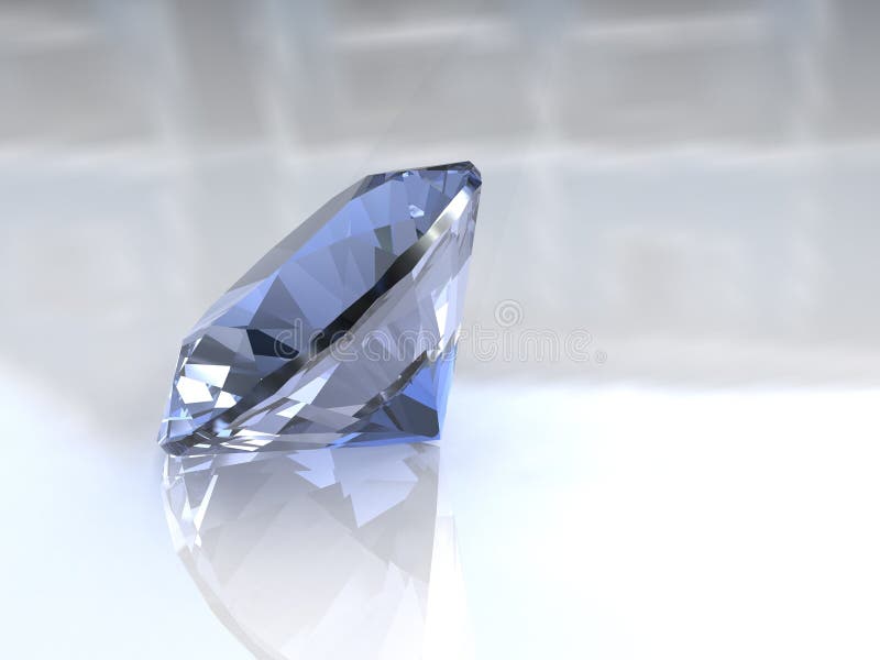 Large Sky Blue Euro Cut Diamond Stock Illustration - Illustration of ...