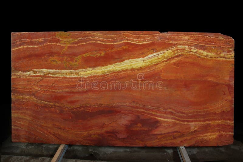 A Large Slab of Natural Lava Stone is Called Travertin Rosso Stock ...