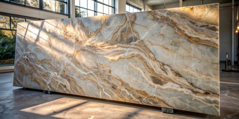 Large Slab of Natural Stone with Captivating Veining Patterns ...