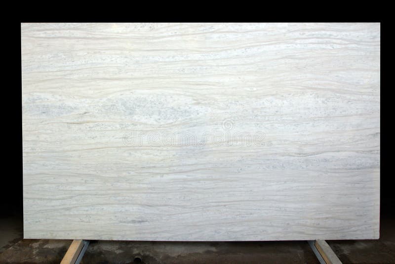 A Large Slab of White Marble with Stripes and Dots Called Nestos Beige ...