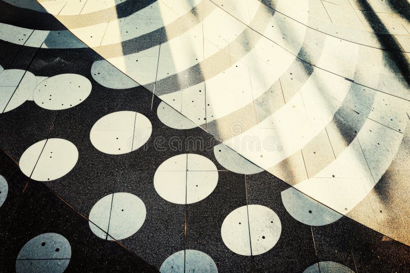 Large and Small Circles are Scattered Across a Diagonal Grid, Creating ...