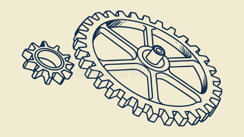 Large and Small Gears Mechanical Innovation Vector, Vector Design ...