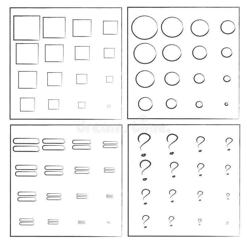 Large and Small Geometric Shapes Stock Illustration - Illustration of ...