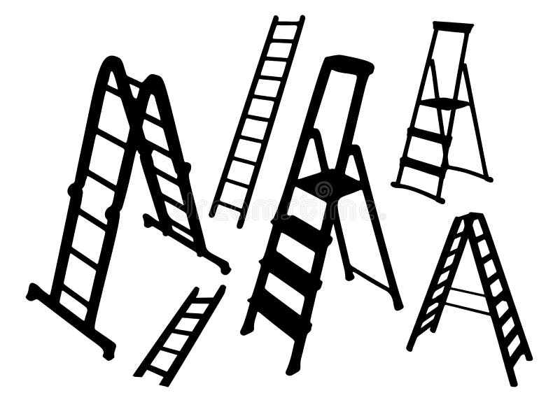 Large and Small Ladders Included. Stock Vector - Illustration of ...