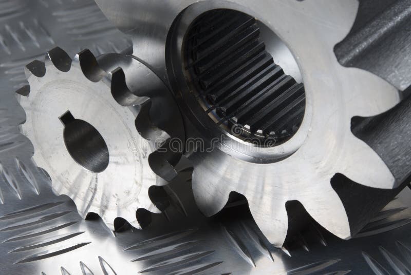 Large and Small Mechanical Part Stock Image - Image of isometric ...