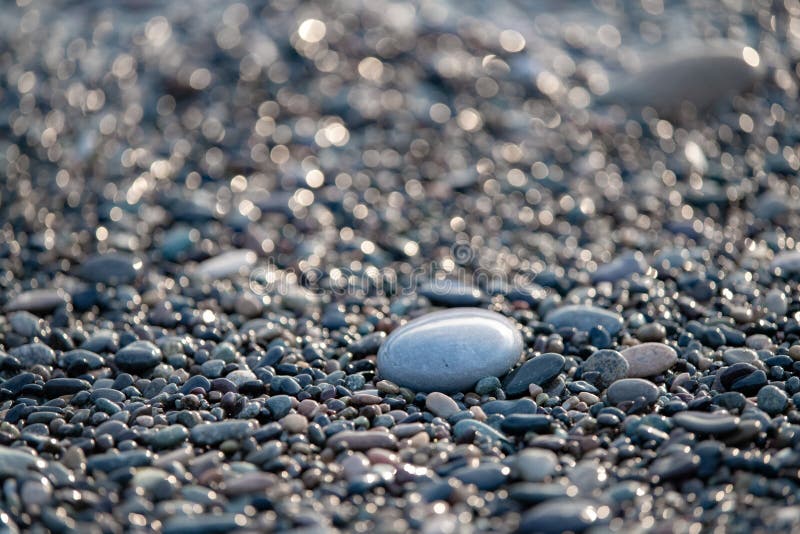 Large and Small Pebbles Close-up on the Black Sea Coast Stock Photo ...