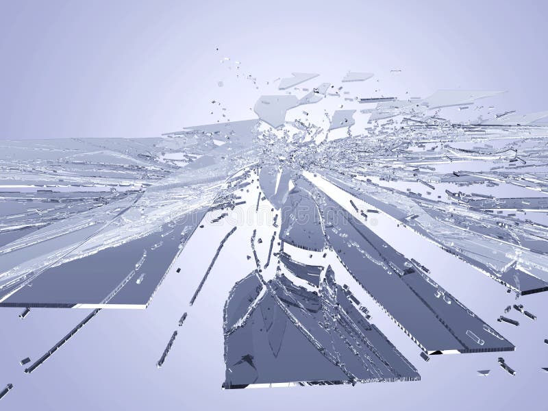 Large and Small Pieces of Shattered Glass Stock Illustration ...