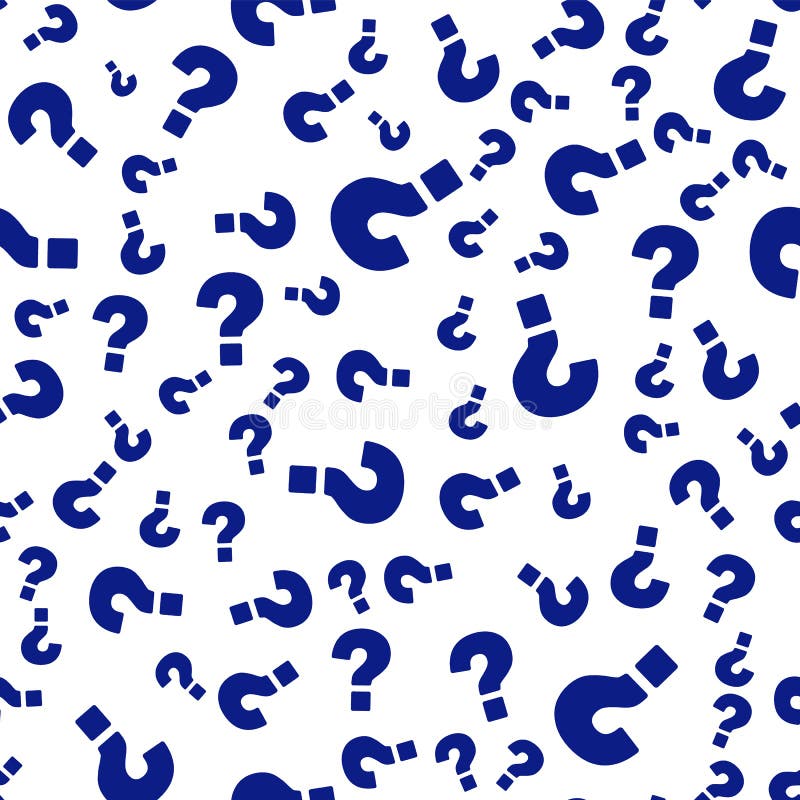 Large and Small Question Mark. Chaotic Pattern with Questions Stock ...