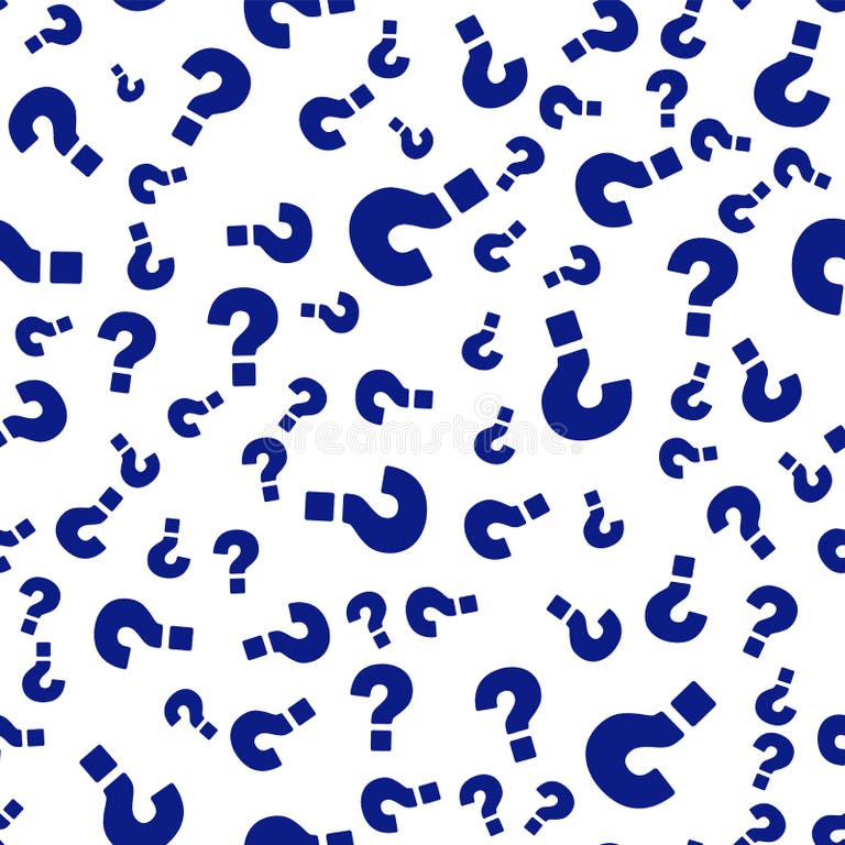 Large and Small Question Mark. Chaotic Pattern with Questions Stock ...