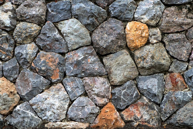 Large and Small Stone Wall Texture Background Stock Image - Image of ...
