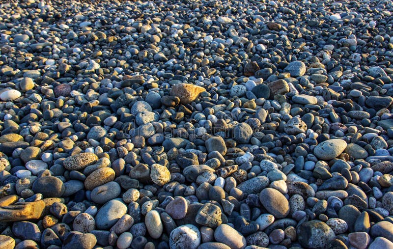 Large and Small Stones on the Beach. Sea Pebbles Nature and Abstract ...