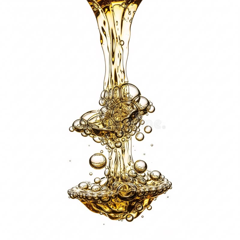 Large and Small Transparent Oil Bubbles, Creating an Abstract and ...