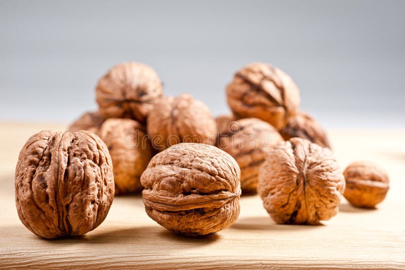 Large and Small, Whole and Chopped Walnuts Stock Photo - Image of ...
