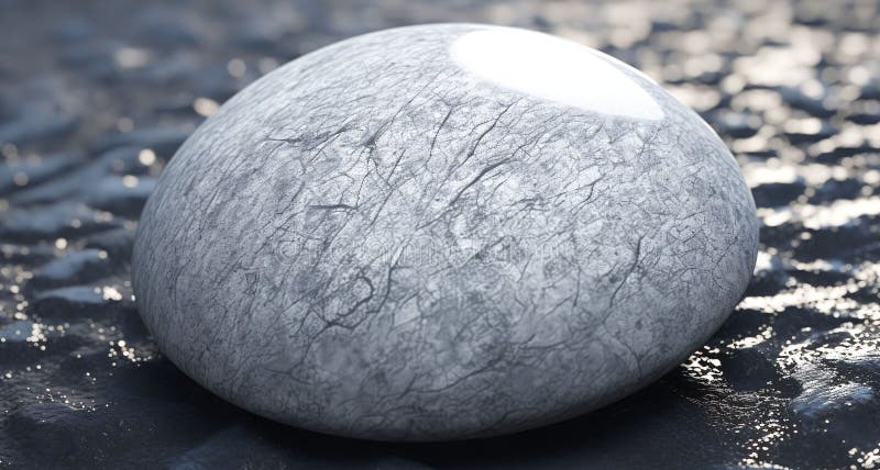 Large Smooth Stone, Generated by AI Stock Illustration - Illustration ...