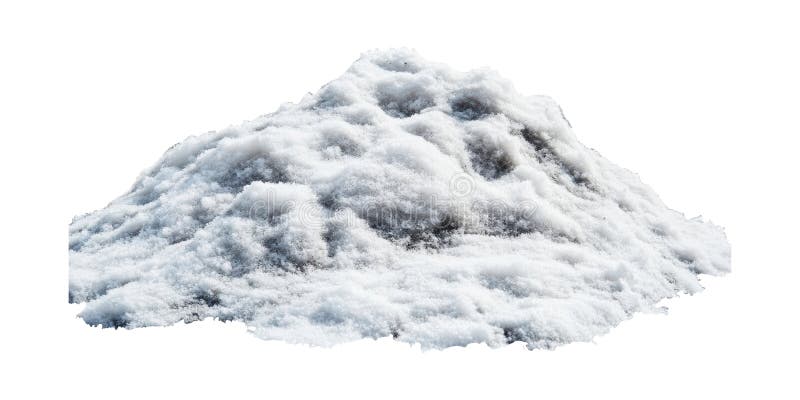 Large Snow Mound with Realistic Texture Isolated on Transparent ...