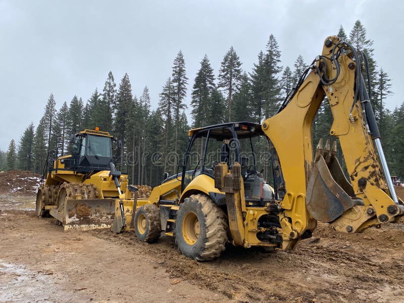 Large snow plow vehicles stock image. Image of shovel - 262244675