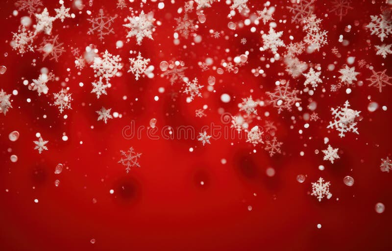 Large Snowflakes Falling from a Red Background, Stock Image - Image of ...