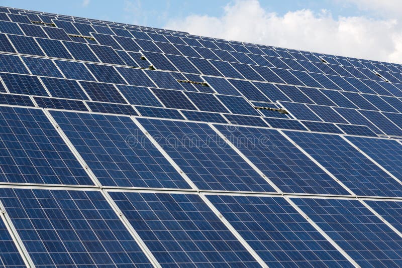Large Solar Energy Array for Clean Electricity Production Stock Image ...