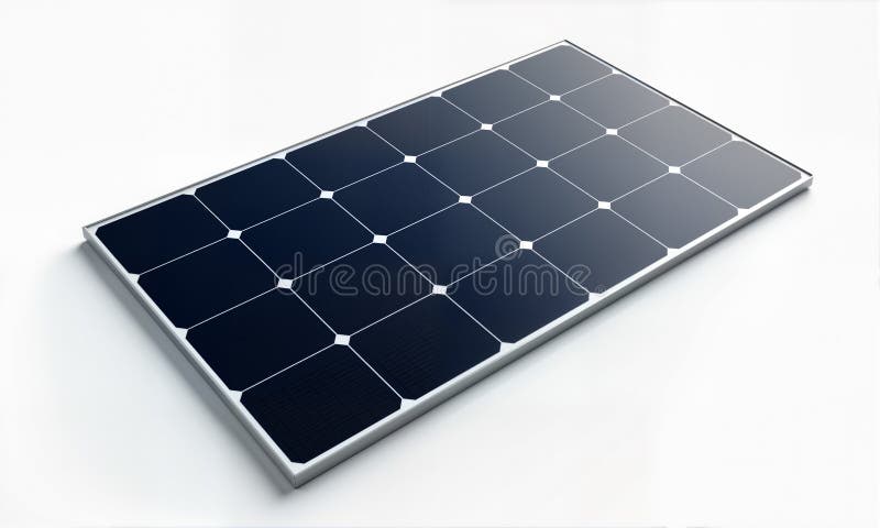 Large Solar Panel Isolated on a White Background Stock Illustration ...
