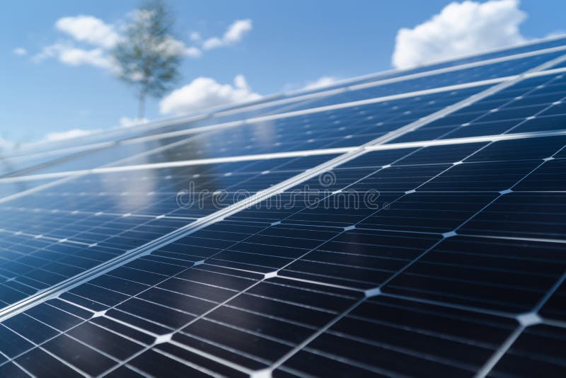 Large Solar Panel in a Power Plant. Stock Image - Image of energy ...
