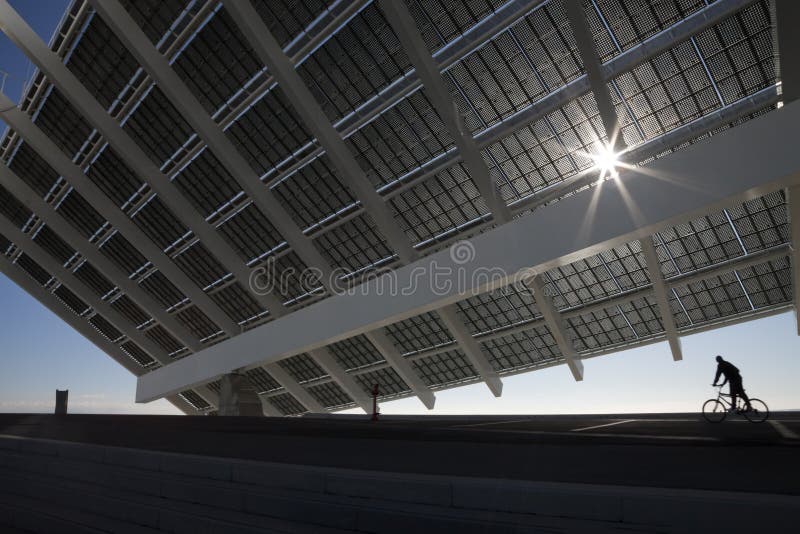 Large Solar Panels Array stock image. Image of power - 252027023