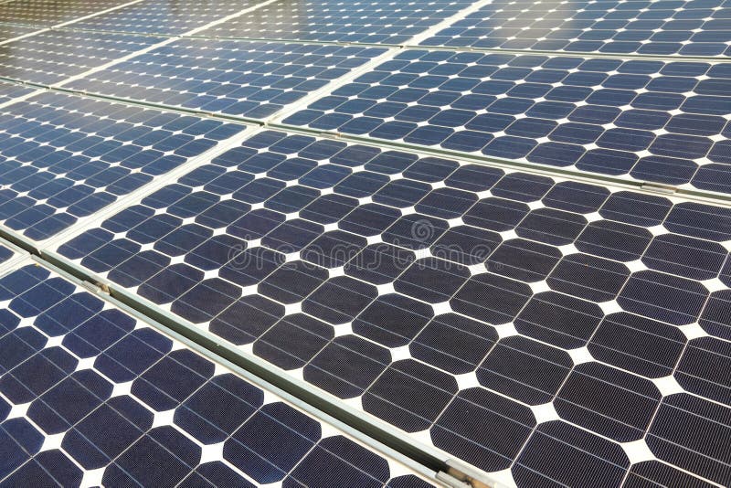 Large Solar Photovoltaic Panels Stock Image - Image of generation ...