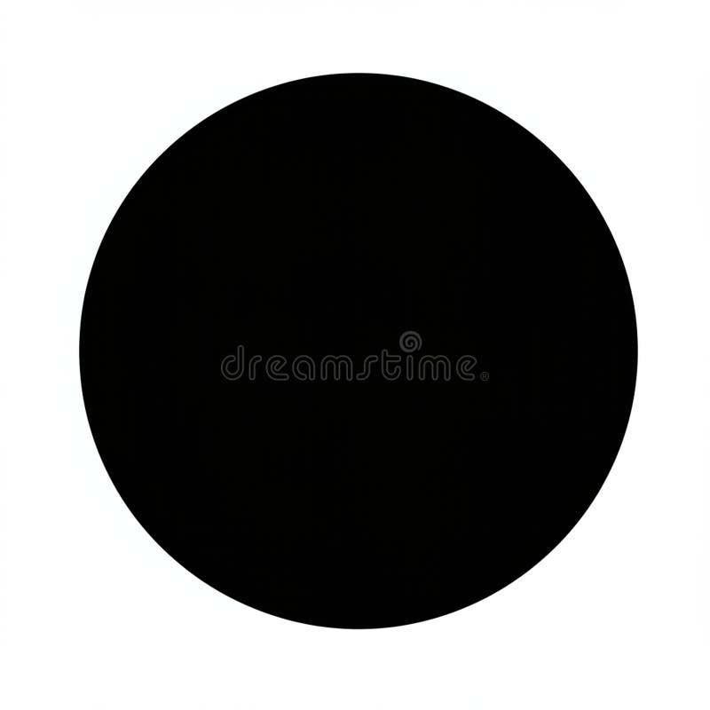A Large, Solid Black Circle Against a White Background Stock ...