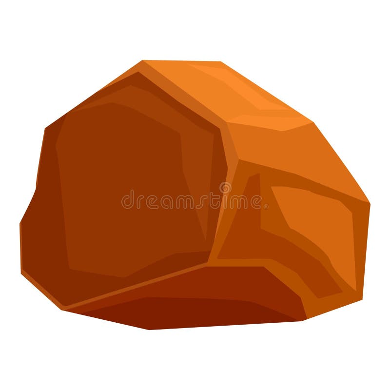 Large Solid Rock from Mountain Lying on Ground Stock Vector ...