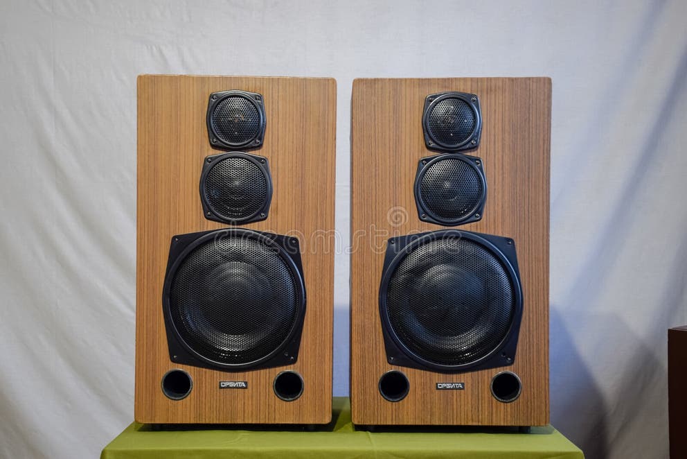 Large Soviet Speakers Orbita 35as-016. Vintage Editorial Photography ...
