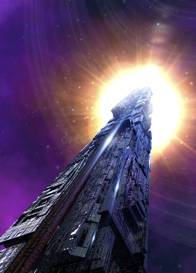 Large spaceship stock illustration. Illustration of render - 116874495