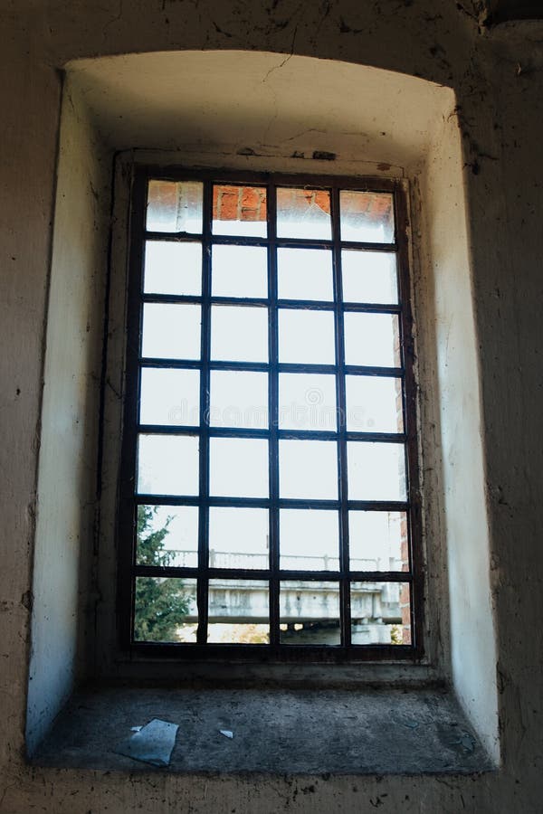 Large Spacious Window in an Abandoned Mill/ Stock Image - Image of ...