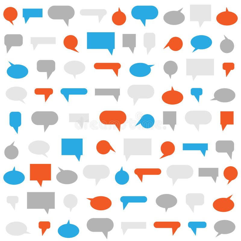 Large Speech Box Set, Vector Illustration Stock Vector - Illustration ...